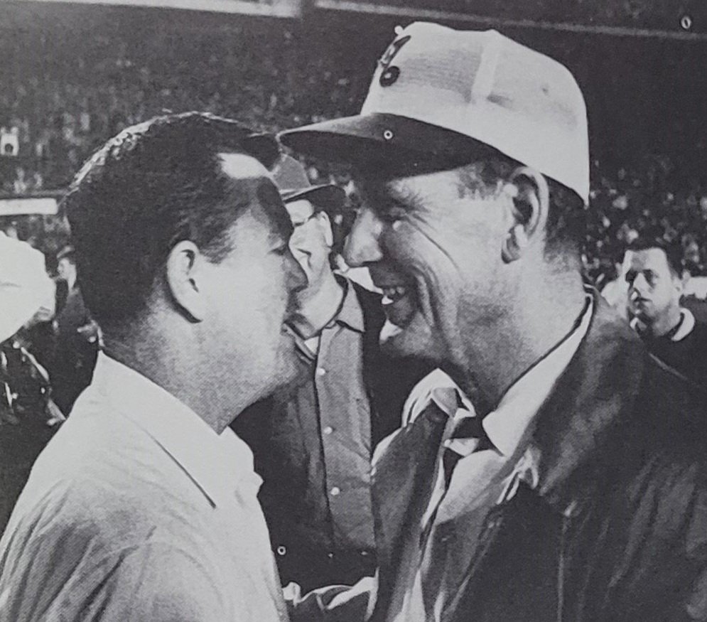Coach Bryant presents a Belt Buckle to Coach Royal - Texas Legacy ...