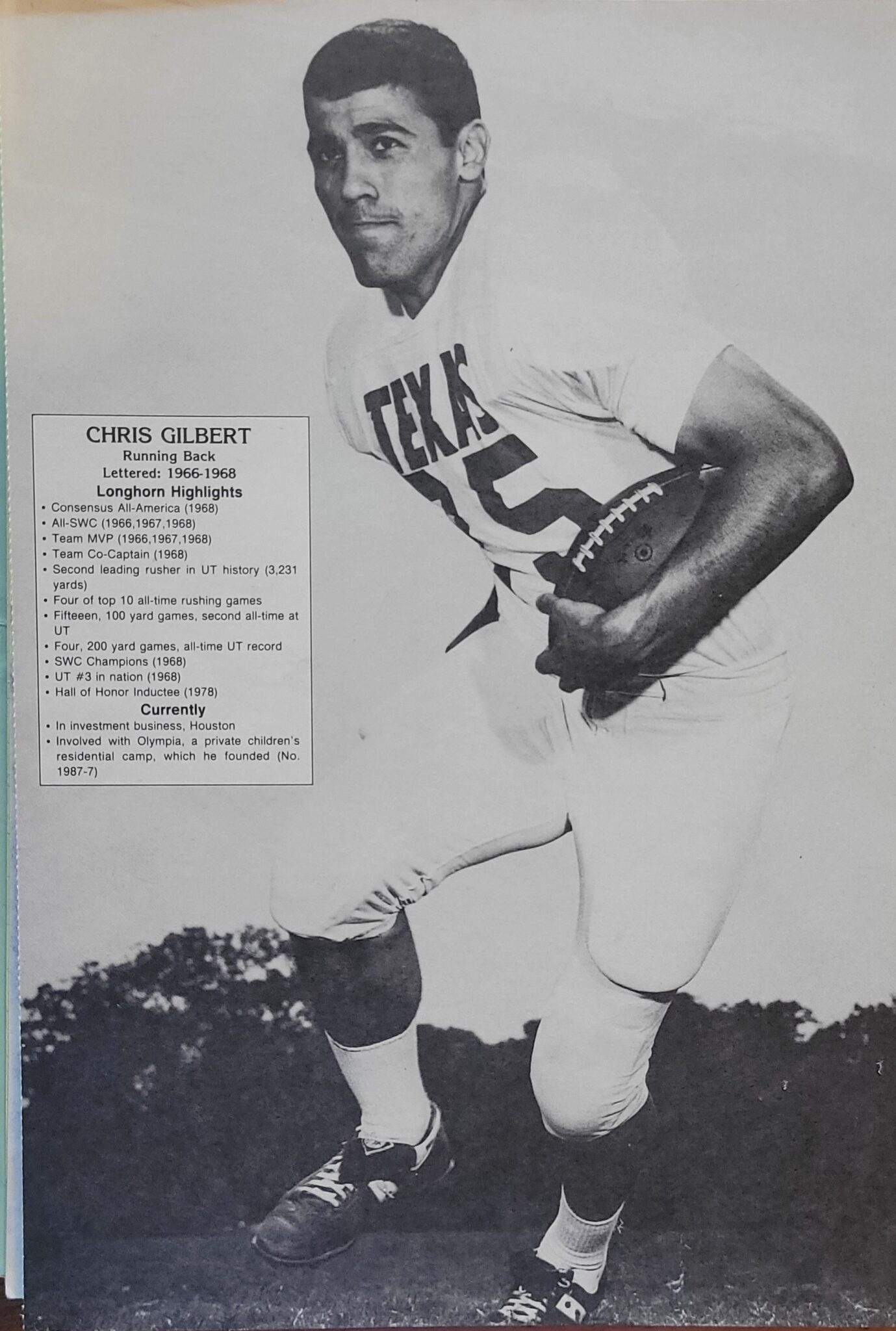 A story of Chris Gilberts years as a Longhorn as told by Professor ...
