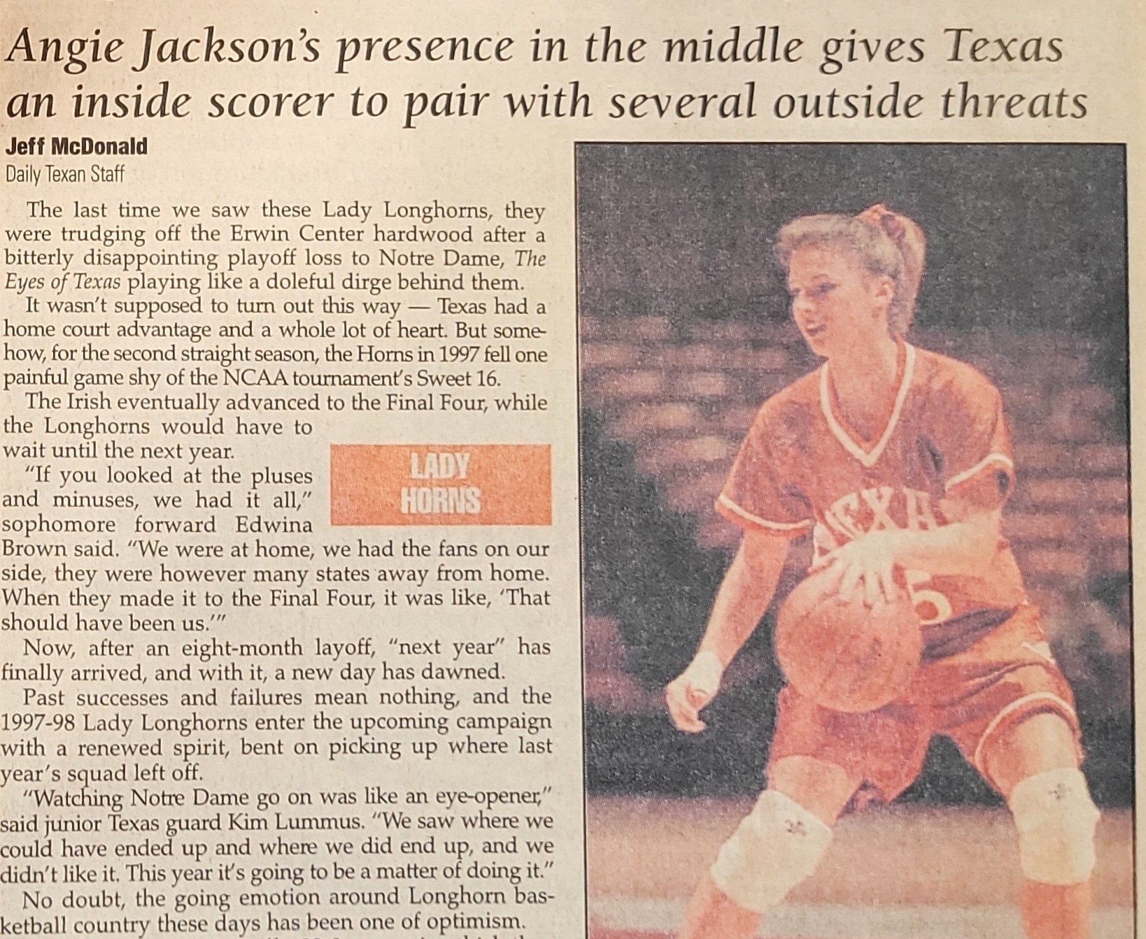 Longhorn Women's Sports History 1896-1970's - Texas Legacy Support Network